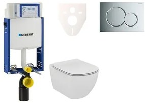 Cenově zvýhodněný závěsný WC set Geberit k zazdění + WC Ideal Standard Tesi 110.302.00.5NE2
