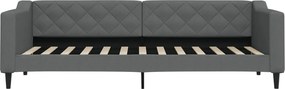 Válenda s přistýlkou tmavě šedá 80 x 200 cm textil 3197422