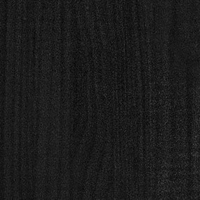 Knihovna / dělicí stěna černá 100x30x103 cm masivní borovice - Default Title