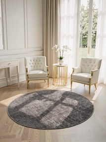 ELLE Decoration, Kusový koberec Brilliance Prisma 106310 Silver Grey z kolekce Elle kruh, 200x200 (průměr) kruh, šedá, ložnice