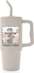 Personalizovaná nerezová termoska s barevným víčkem s fotografií
