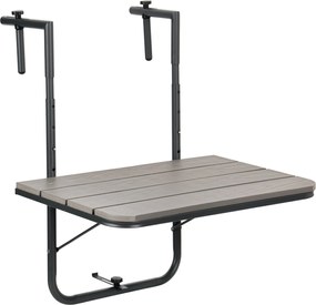 Závěsný balkónový stůl Aretto 60 cm šedý