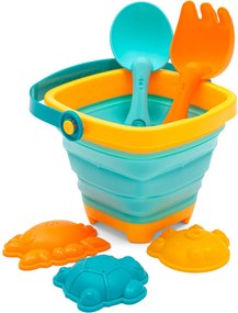 Skládací kyblík a hračky do písku Baby Mix – sada 5 ks