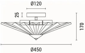 Stropní svítidlo FLOAT 5xE14/15W/230V šedá