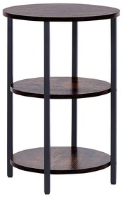 Odkládací stolek tmavé dřevo/černá ⌀ 40 cm TOLAR Beliani