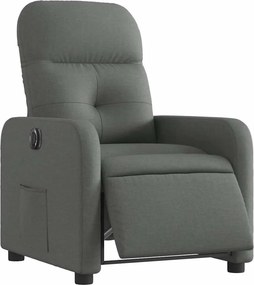 Elektrické polohovací křeslo tmavě šedé textil 3206778