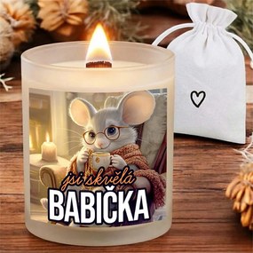 Ahome CZ Krásná svíčka s praskajícím knotem Jsi skvělá babička