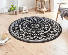 Hanse Home Collection koberce Kusový koberec Celebration 103441 Valencia Black kruh Rozměry koberců: 140x140 (průměr) kruh
