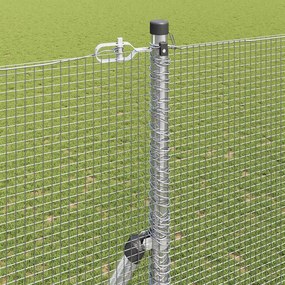 Zemní upevnění svařované drátěné ploty 10 x 1,5 m Stříbrná 3351583