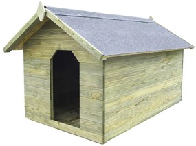 Zahradní psí bouda s otevírací střechou impregnovaná borovice - Default Title