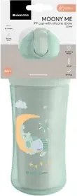 KikkaBoo Hrnek se silikonovým brčkem 220ml 8m+ Moony me Mint / od 8 mě