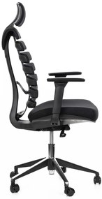 MERCURY kancelářská židle FISH BONES PDH černý plast, černá 26-60, 3D područky