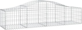 Klenuté gabionové koše 14 ks 200x50x40/60 cm pozinkované železo 3145589