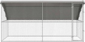Psí kennel 2 ks Stříbrná 4 x 2 x 2 m Pozinkovaná ocel 3368328