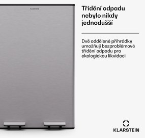 Klarstein EcoVista, odpadkový koš s kompostérem, 60 l + 3 l/koš + kompostér, Soft-Close