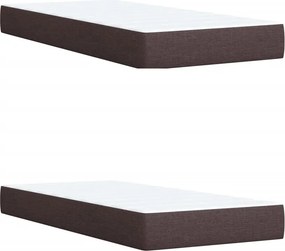 Box spring postel s matrací tmavě hnědá 200x200 cm textil 3290612