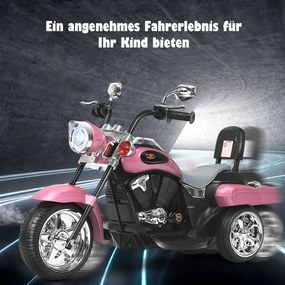 Costway 6 Elektrický motocykl V Motocykl na baterie s hudbou – 91 × 48 × 64 cm