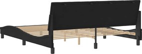 Rám postele bez matrace Hanko černý 180 x 200 cm samet 3207863