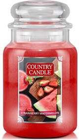 Country Candle – vonná svíčka Strawberry Watermelon (Jahody a vodní meloun), 680 g