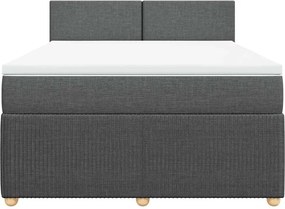 Box spring postel s matrací tmavě šedý 140 x 190 cm textil 3289745
