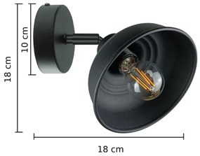 Nástěnné bodové svítidlo FAUN 1xE27/60W/230V černá