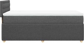Box spring postel s matrací tmavě šedá 90x190 cm textil 3287326