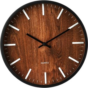 Nástěnné hodiny Leeds, 30 cm, dřevěný vzhled
