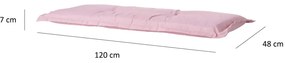 Madison Polstr na lavici Panama 120 x 48 cm jemně růžový