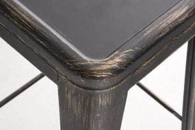 Sada 2 barových židlí Lyric černo-zlatá