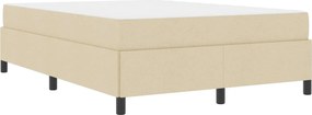Postel s boxspringem Krémová 140 x 190 cm textil 3398862