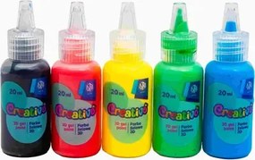 ASTRA CREATIVO Barvy na gelové samolepky 5x20 ml / 5 barev / Sklo, pla