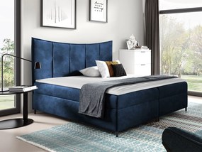 Moderní boxspring postel Benda 160x200, modrá Fresh