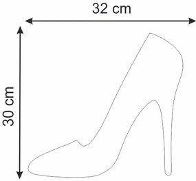 Dekorační zrcadlo ve tvaru boty