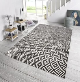 Hanse Home, Kusový koberec Meadow 102470 Black – na ven i na doma, 200x290, černobílá, chodba / předsíň