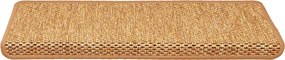 Samolepící nášlapy na schody vzhled sisal 15ks 65x21x4 cm 326889