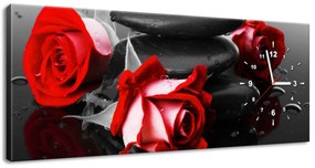 Gario Obraz s hodinami Roses and spa Rozměry: 100 x 40 cm