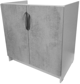 Kuchyně Macháček kuchyňská dřezová skříňka 80 cm barva beton korpus šedý