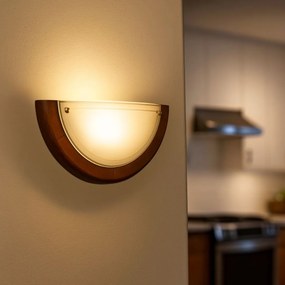 Rabalux UFON nástěnné dřevěné svítidlo 60W/E27/IP20 - tmavé dřevo