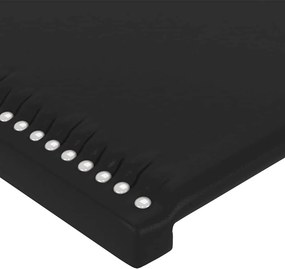 Čelo postele černé 200 x 5 x 118/128 cm umělá kůže 3116300