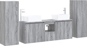 Sada koupelnového nábytku 5 ks Šedý Sonoma 33 x 34,5 x 100 cm 3405999