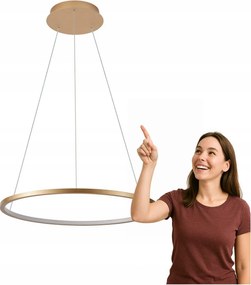 Závěsná Led lampa 58W Zlatá Vinola Nastavitelná Italux
