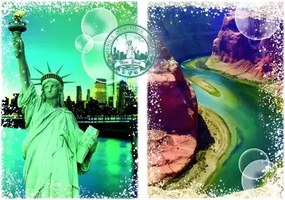 GRAFIKA Puzzle Cesta kolem světa: Spojené státy americké / 1000 dílků