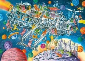 HEYE Puzzle Mimozemšťané vítáni! / 1000 dílků / 70 x 50 cm