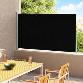Fionshop 263215920 Zatahovací boční markýza/zástěna 200 x 300 cm černá