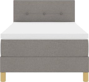 Postel s boxspringem s polštářem Taupe 90 x 190 cm textil 3338885