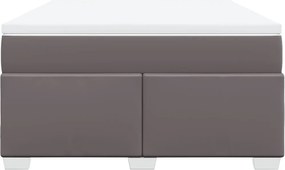 Box spring postel s matrací šedá 140x200 cm umělá kůže 3285215
