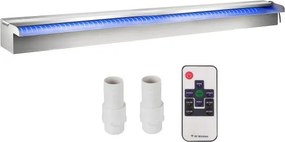 89,9 × 11,4 × 7,9 cm nerezová dekorativní fontána s vodopádem na bazén s LED páskem