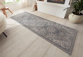 Hanse Home, Běhoun Terrain 105604 Orken Grey Cream, 80x200, šedá, ložnice