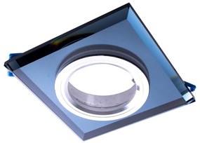 Podhledové svítidlo Glass Round, 1x skleněné/černé kovové stínítko, b