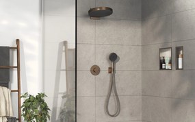 Hansgrohe ShowerSelect Comfort S, termostat pod omítku pro 2 spotřebiče, kartáčovaný černý chrom, HAN-15554340
